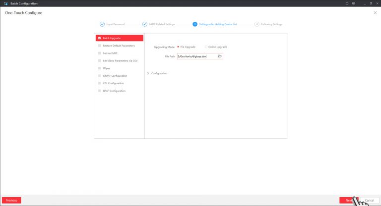Como actualizar dispositivos Hikvision usando Batch Config Tool - Securame