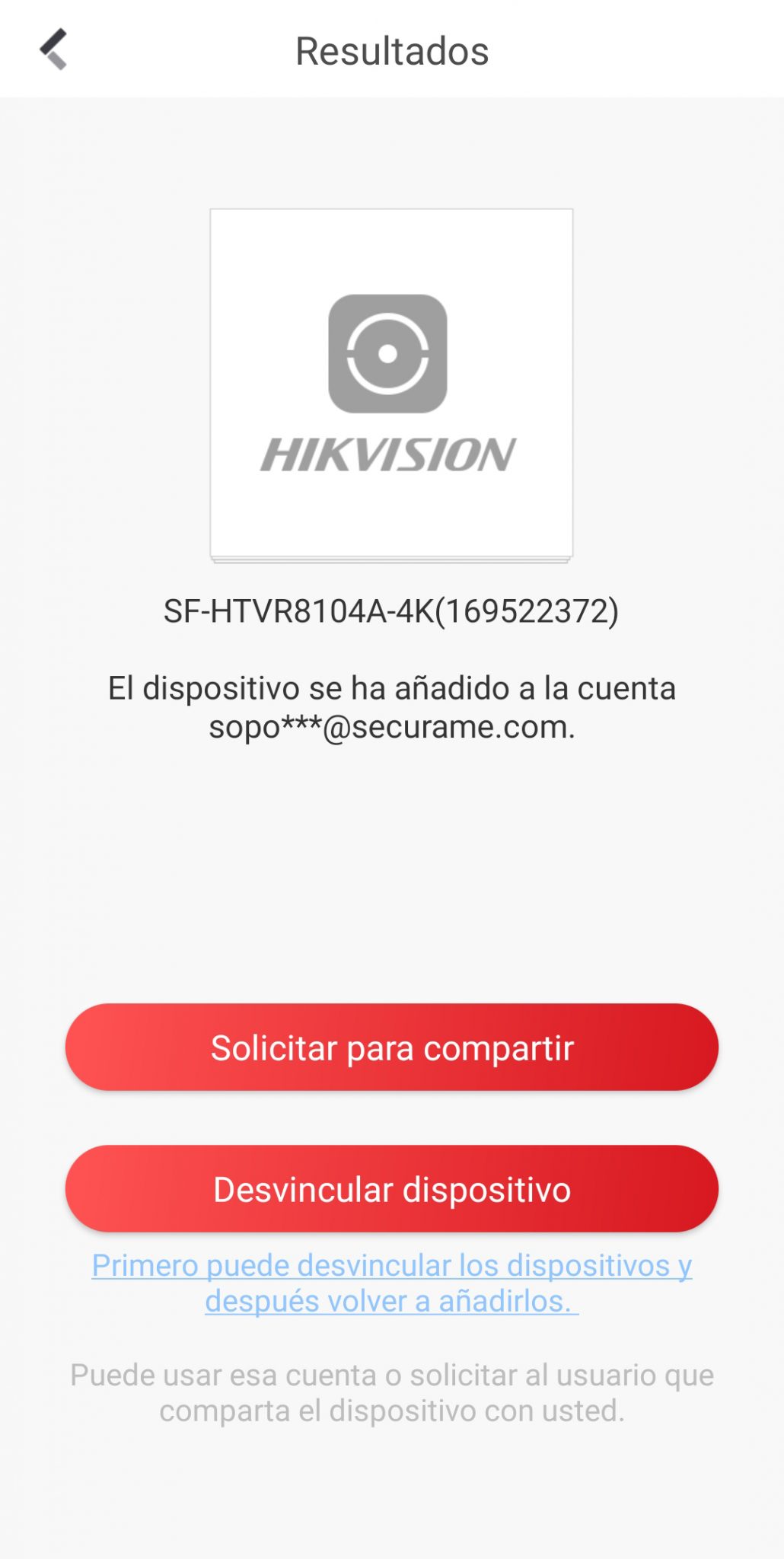 Como desvincular un dispositivo Hikvision de una cuenta de Hik-Connect ...